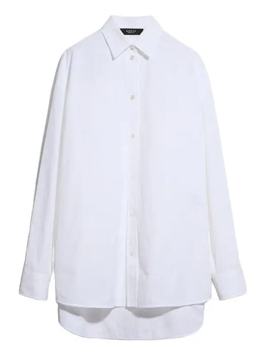 Gucci Gg Cotton Poplin Damier Shirt - White