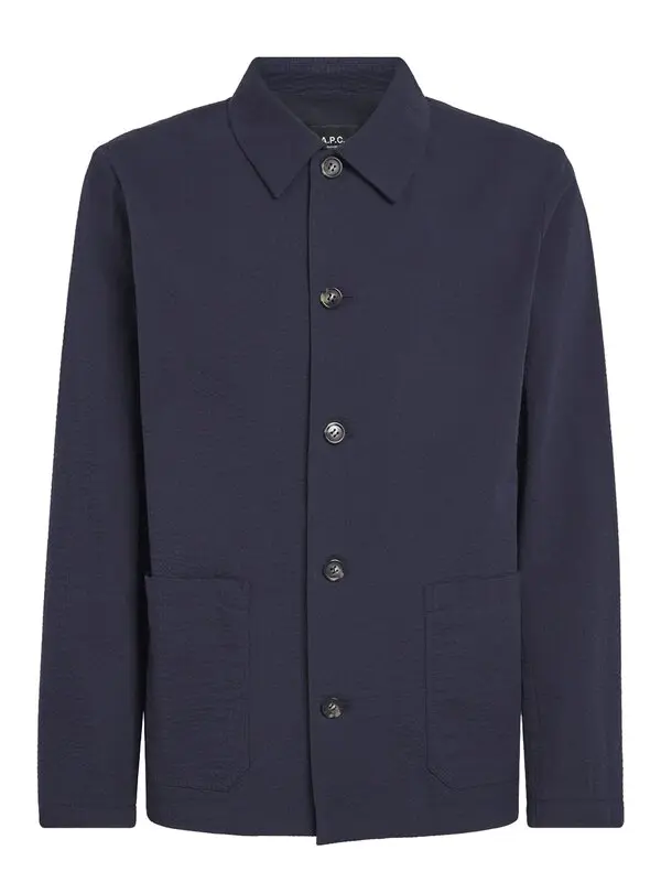 A.p.c. Cotton Overshirt - Navy