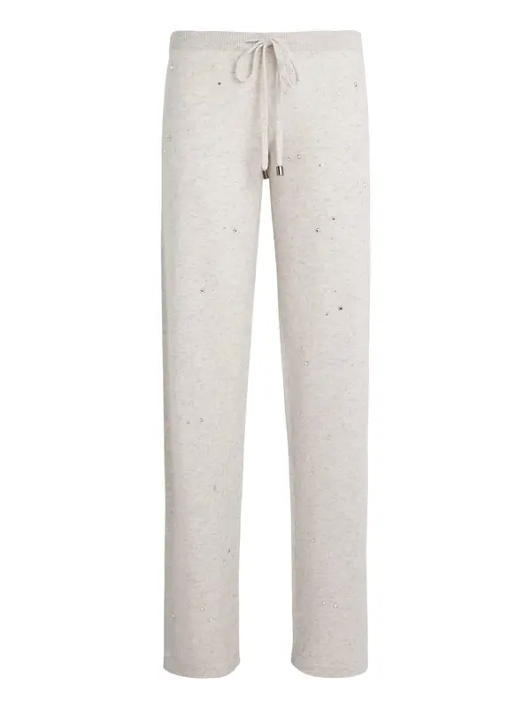 WILLIAM SHARP Cashmere Crystal-embellished Sweatpants - Grey