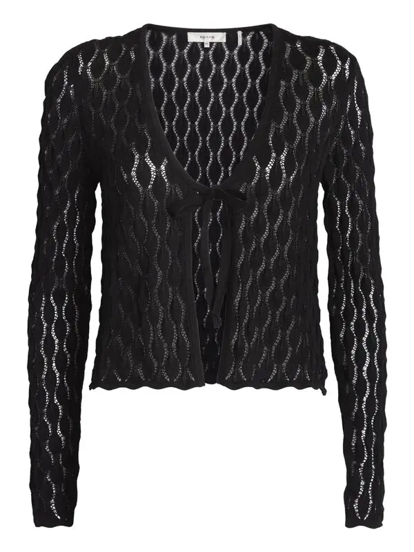 FRAME Cotton The Getaway Cardigan - Black
