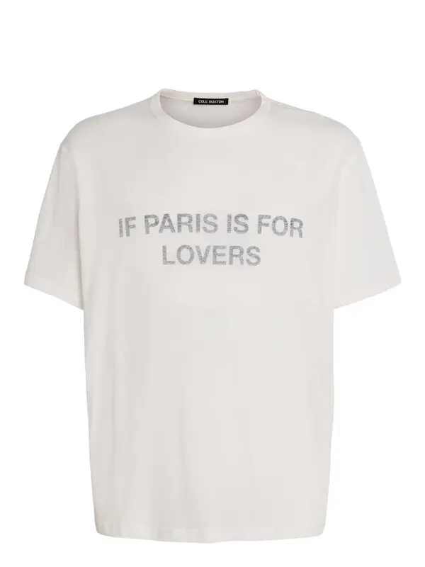 COLE BUXTON Cotton Paris Texas T-shirt - White