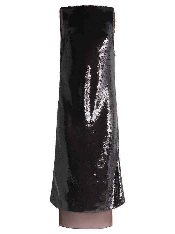 ESSE STUDIOS Sequined Midi Dress - Brown