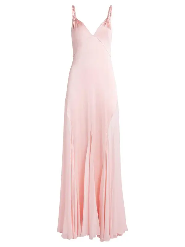 Alice + Olivia Andrina Satin Maxi Dress - Pink