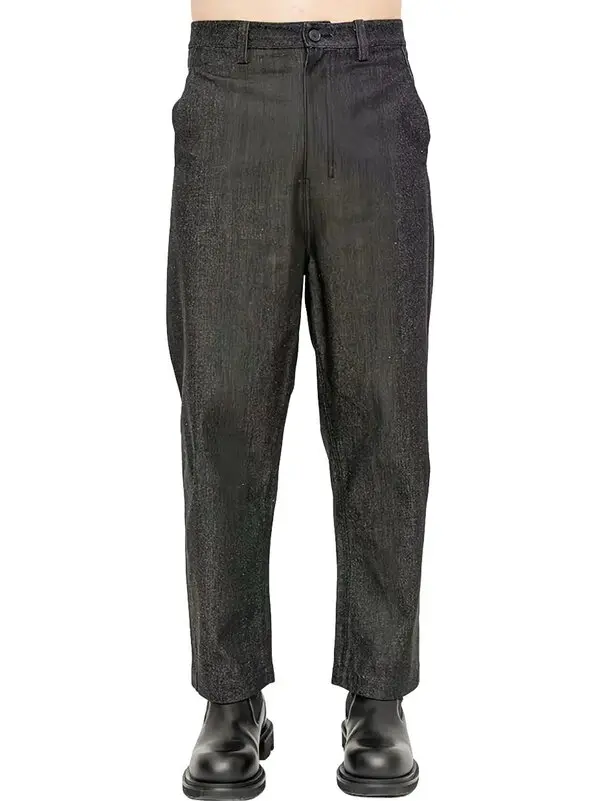 JOE CHIA Traceline Panelled Trousers - Brown