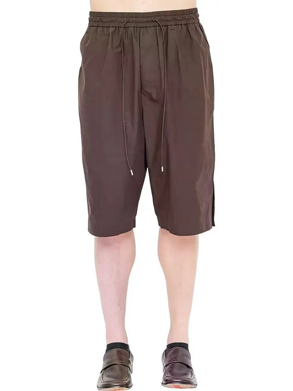 JOE CHIA Haunt Drawstring Shorts - Brown