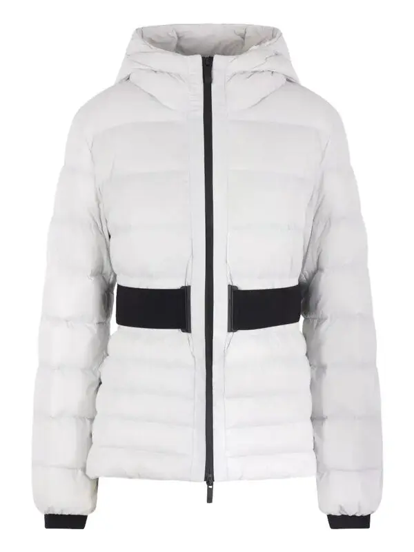 Moncler Quilted Belted Jacket - White