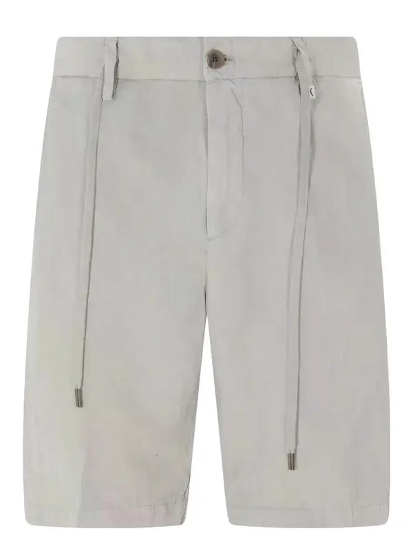 MYTHS Drawstring Waistband Tailored Shorts - Grey