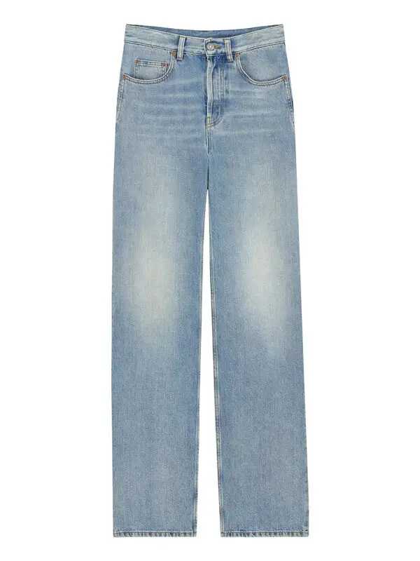 Saint Laurent Neo '90s High-rise Baggy Jeans - Dark Summer Blue