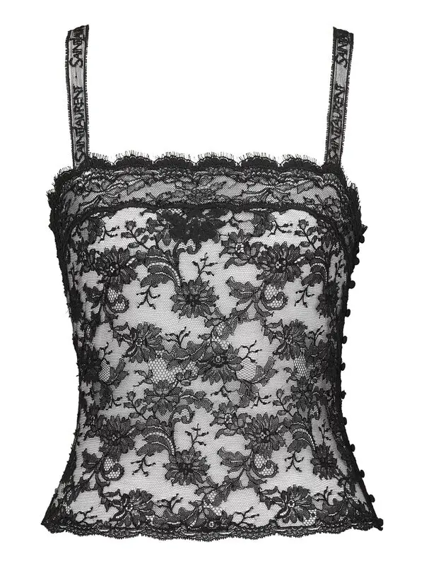 Saint Laurent Lace Camisole - Noir