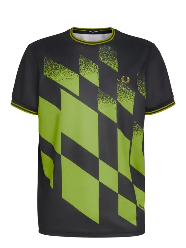 Fred Perry Tennis Print Anchor T-shirt - Grey