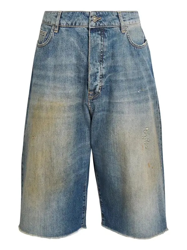 424 Oversized Big Daddy Denim Shorts - Blue