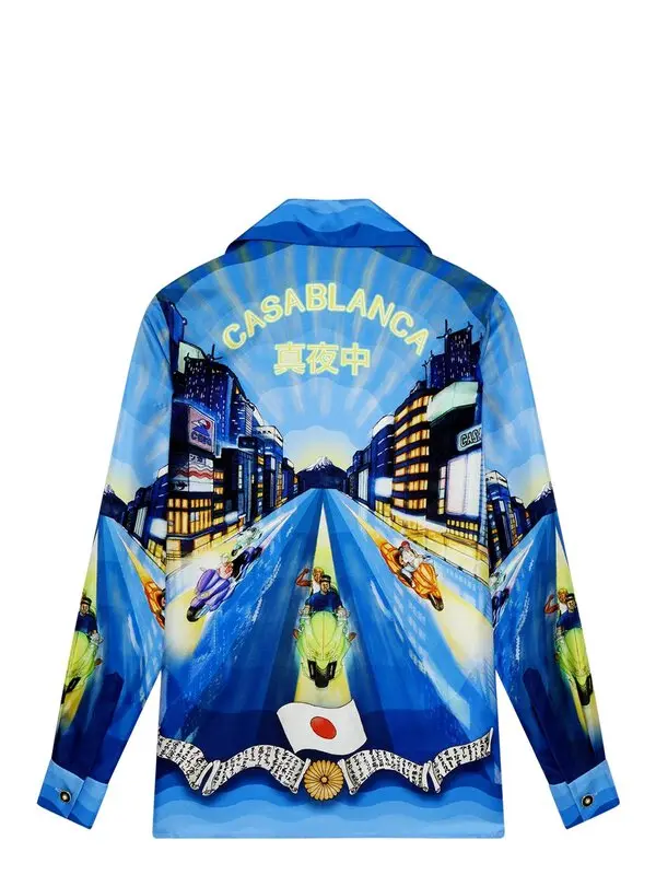 Casablanca Tokyo Night Silk Shirt - Multicolor