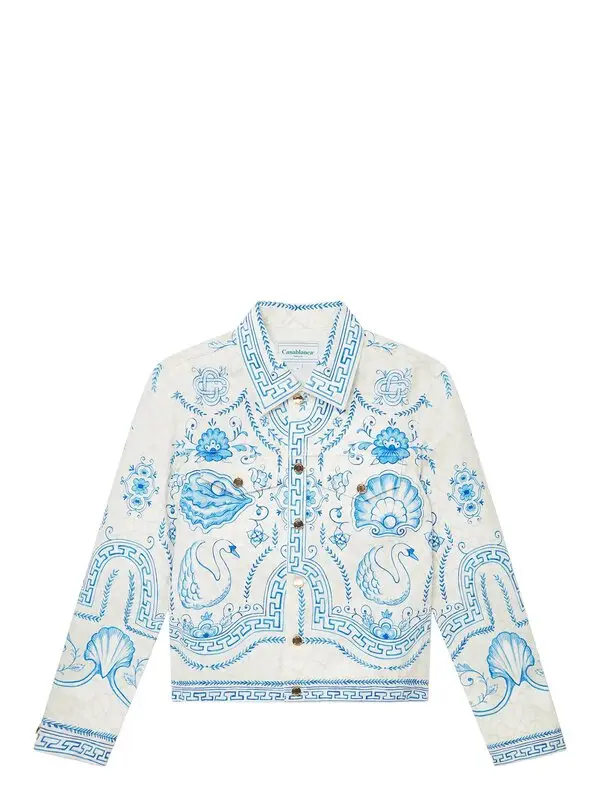 Casablanca Printed Denim Jacket - Multicolor