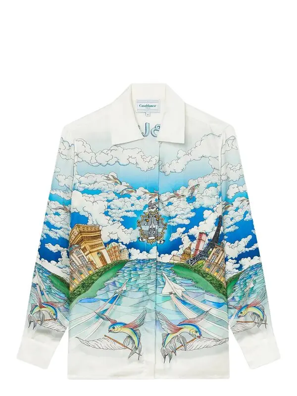 Casablanca Le Vol Ideal Silk Twill Shirt - Multicolor