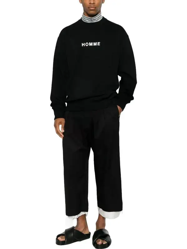 Comme Des Garçons Logo Print Sweatshirt - Black