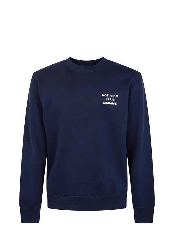 Drole De Monsieur Sweatshirt Con Slogan "bold Slogan - Blue