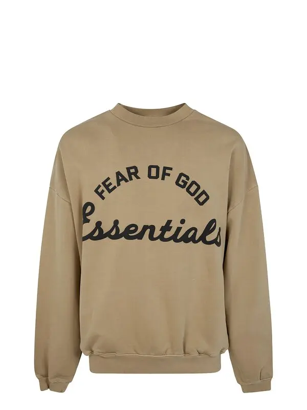 Fear Of God Cotton Sweatshirt With Front Print - Beige