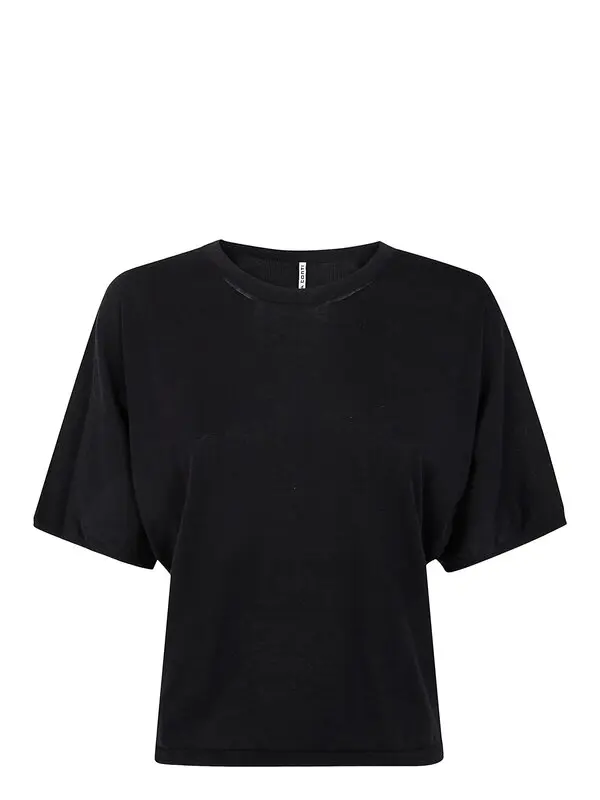 Liviana Conti Cotton Knitwear With Round Neck - Black