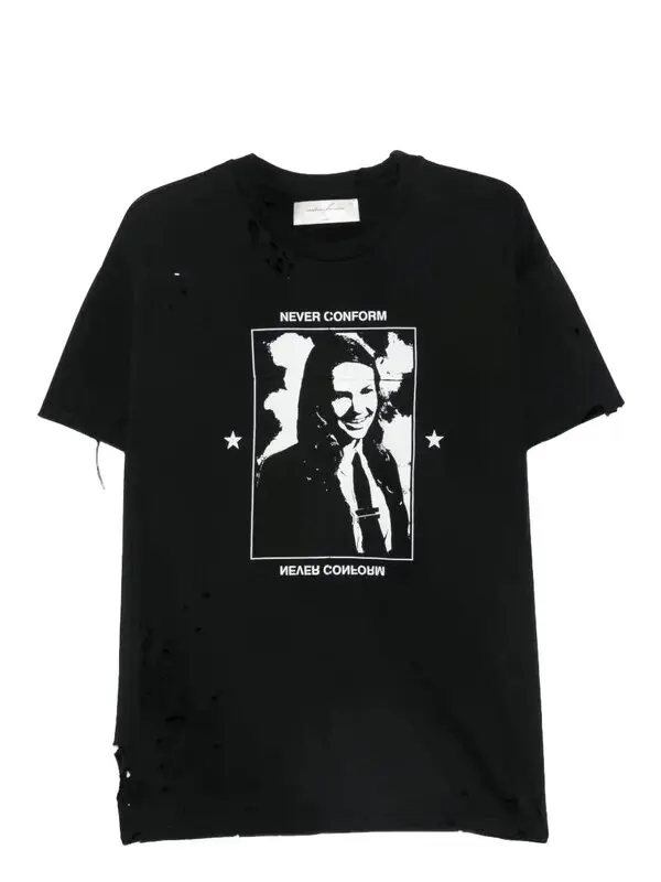 Matieres Fecales Graphic Print T-shirt - Black