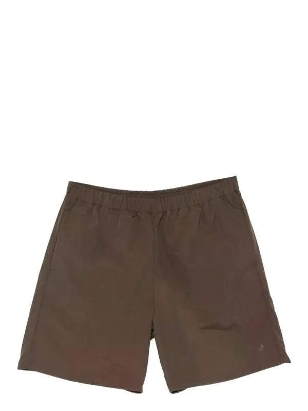 GOLDWIN Relaxed-fit Crinkled Shorts - Brown