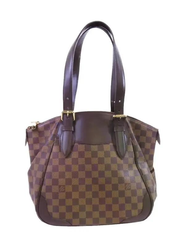 LOUIS VUITTON Damier Ebene Verona Gm Tote Bag - Brown