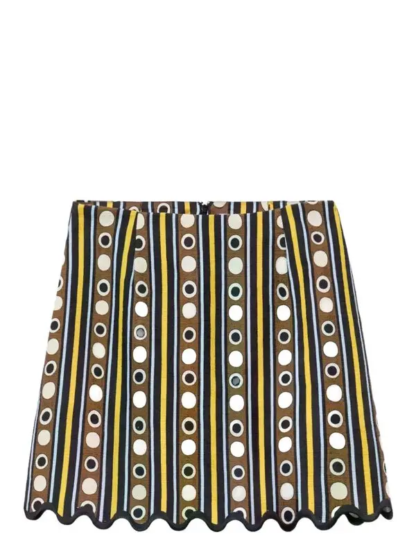 La DoubleJ Baia Mini Skirt In Sanctuary Motif - Black