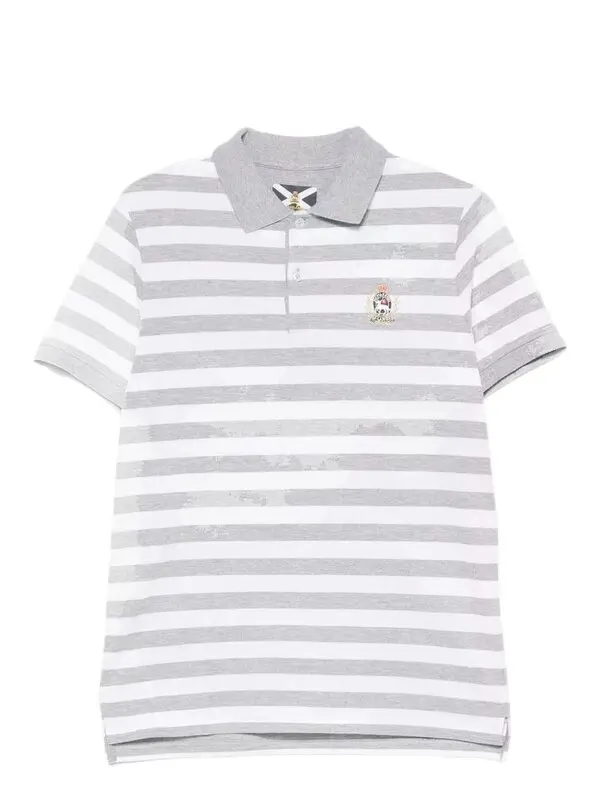 JOHNNY LAMBS Logo-embroidered Polo Shirt - Grey