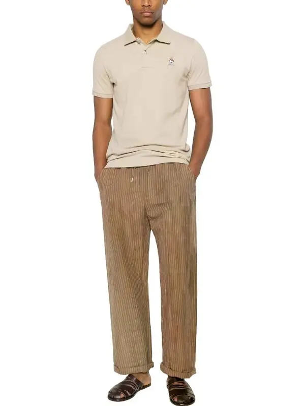 JOHNNY LAMBS Logo-embroidered Polo Shirt - Neutrals