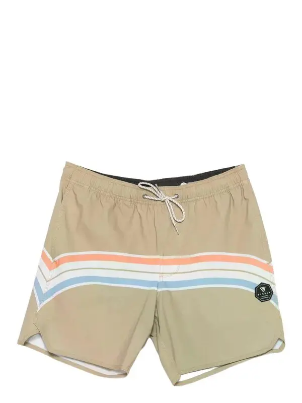 VISSLA Latitude Stripe Swim Shorts - Neutrals