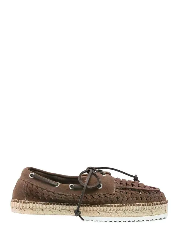 LAGOA Nautico Woven Boat Shoes - Brown