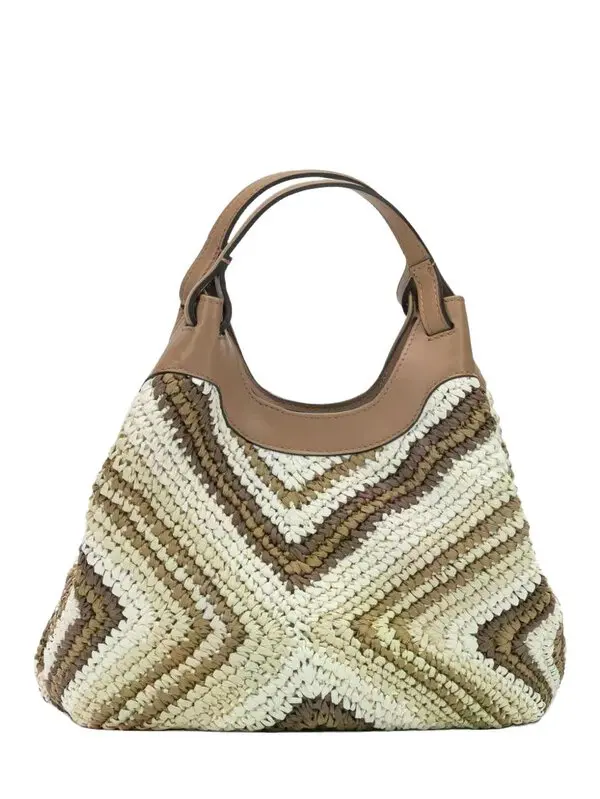 GIANNI CHIARINI Woven Chevron Tote Bag - Neutrals