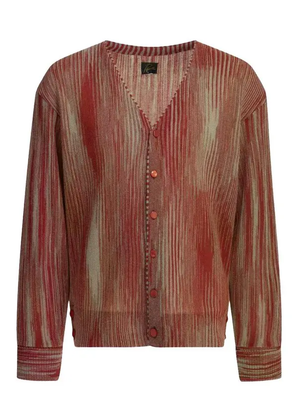 Needles Ikat Pattern Button-up Cardigan - Red
