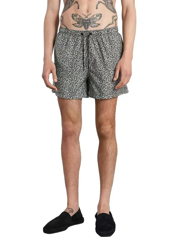 Tagliatore Floral Print Swim Shorts - Grey
