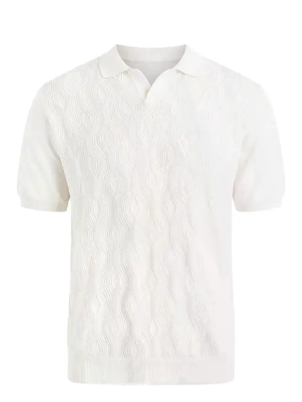 04651 / A TRIP IN A BAG Wave-pattern T-shirt - White