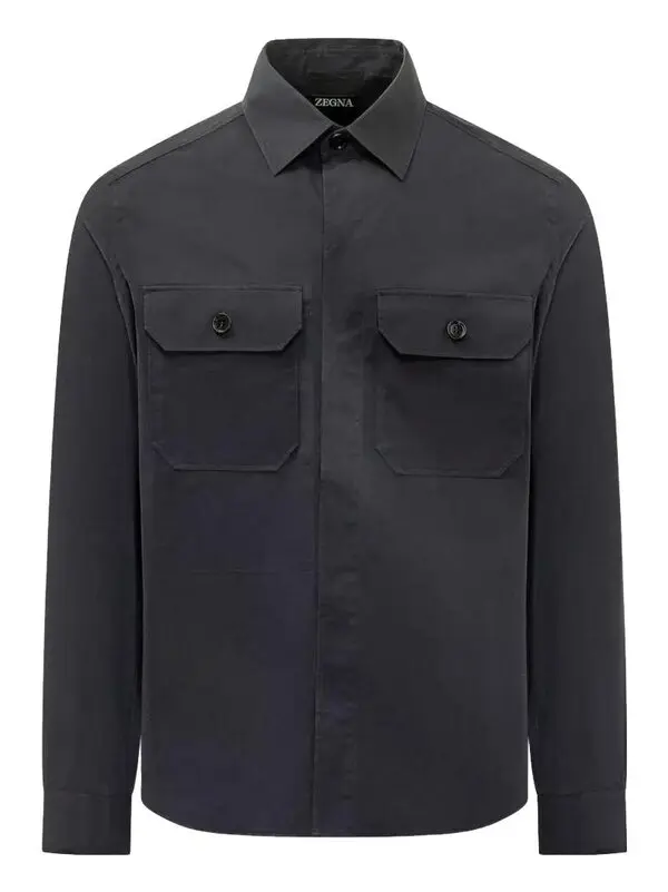 Zegna Button-flap Pocket Overshirt - Grey