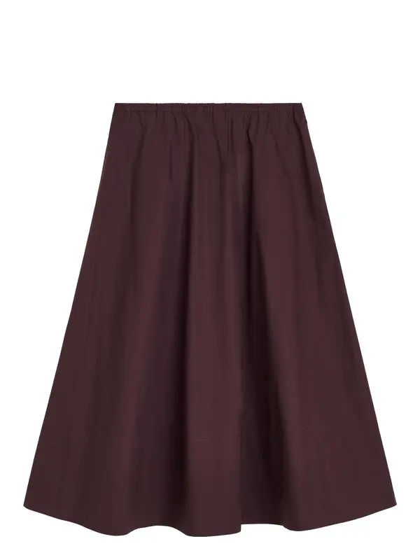 BY MALENE BIRGER Organic Cotton Maxi Skirt - Aubergine