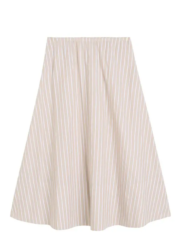 BY MALENE BIRGER Pheobes Organic Cotton Maxi Skirt - Old Beige Classic Stripe