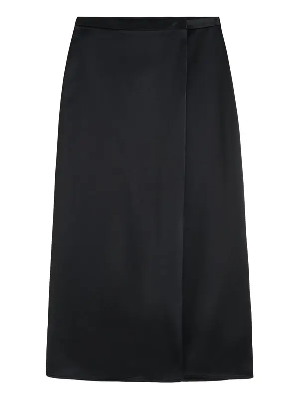 BY MALENE BIRGER Pacia Satin Maxi Skirt - Black