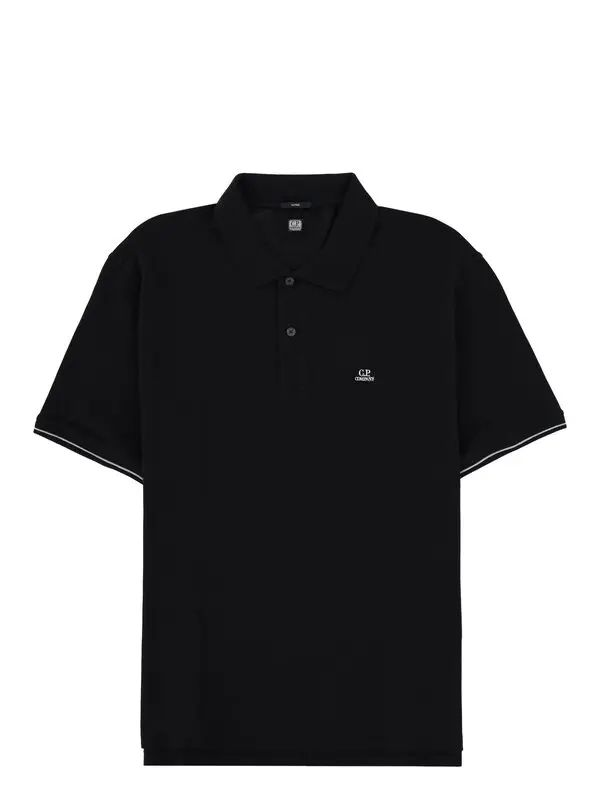 C.P. COMPANY C. P. Company Polo Col Logo - Black