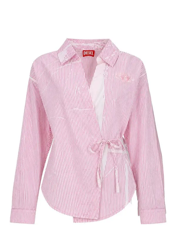DIESEL® Wrap Poplin Shirt - Pink