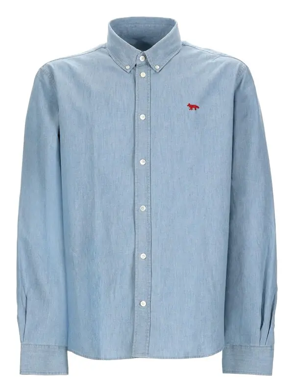 Maison Kitsuné Camicia "profile Fox - Azure