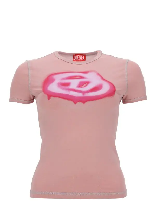 DIESEL® Graffiti Logo T-shirt - Pink