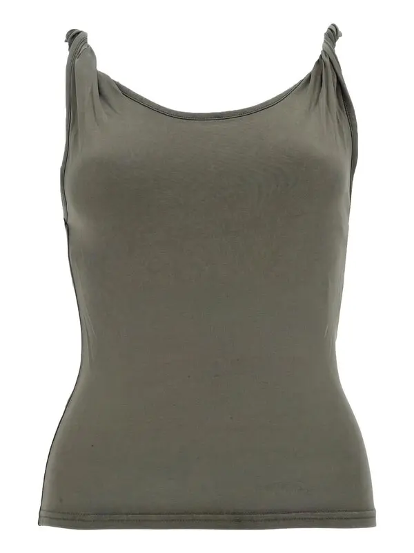 DIESEL® Tank Top With Rolled Straps - Green