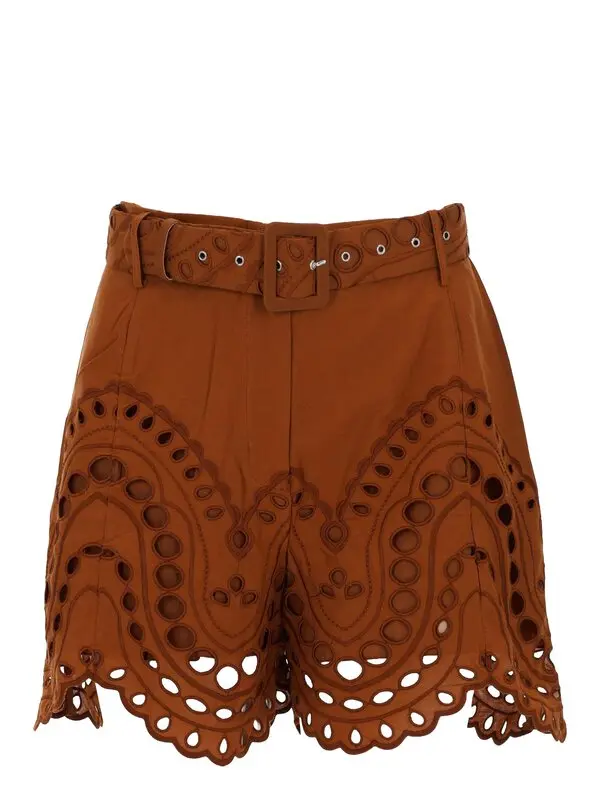 Charo Ruiz Ibiza Dune" Shorts - Brown