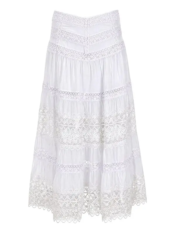 Charo Ruiz Ibiza Serza" Maxi Skirt - White