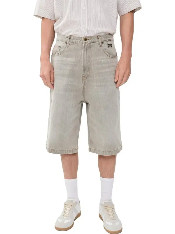 Rhude Baggy Traxedo Denim Shorts - Liberty Grey