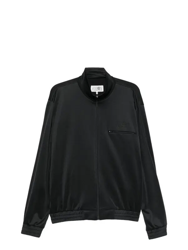 MAISON MARGIELA Cotton Blend Zip-up Sweatshirt - Black
