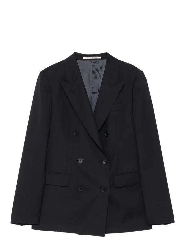 Tagliatore Wool Double-breasted Jacket - Blue