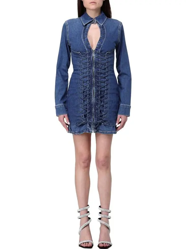 Liu Jo Lace-up Mini Dress - Navy