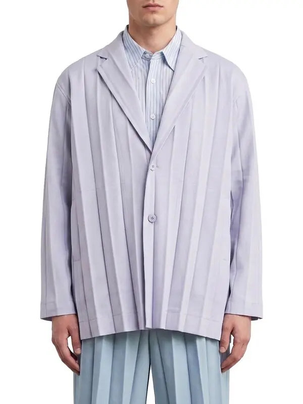 Issey Miyake Single-breasted Polyester Blazer - Blue